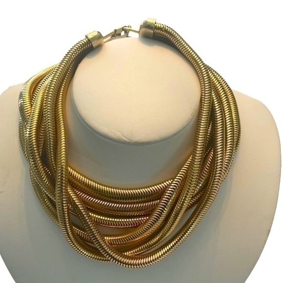 yohai | Jewelry | Euc Yohai Chunky Gold Tone Multi Strand Necklace 8s ...
